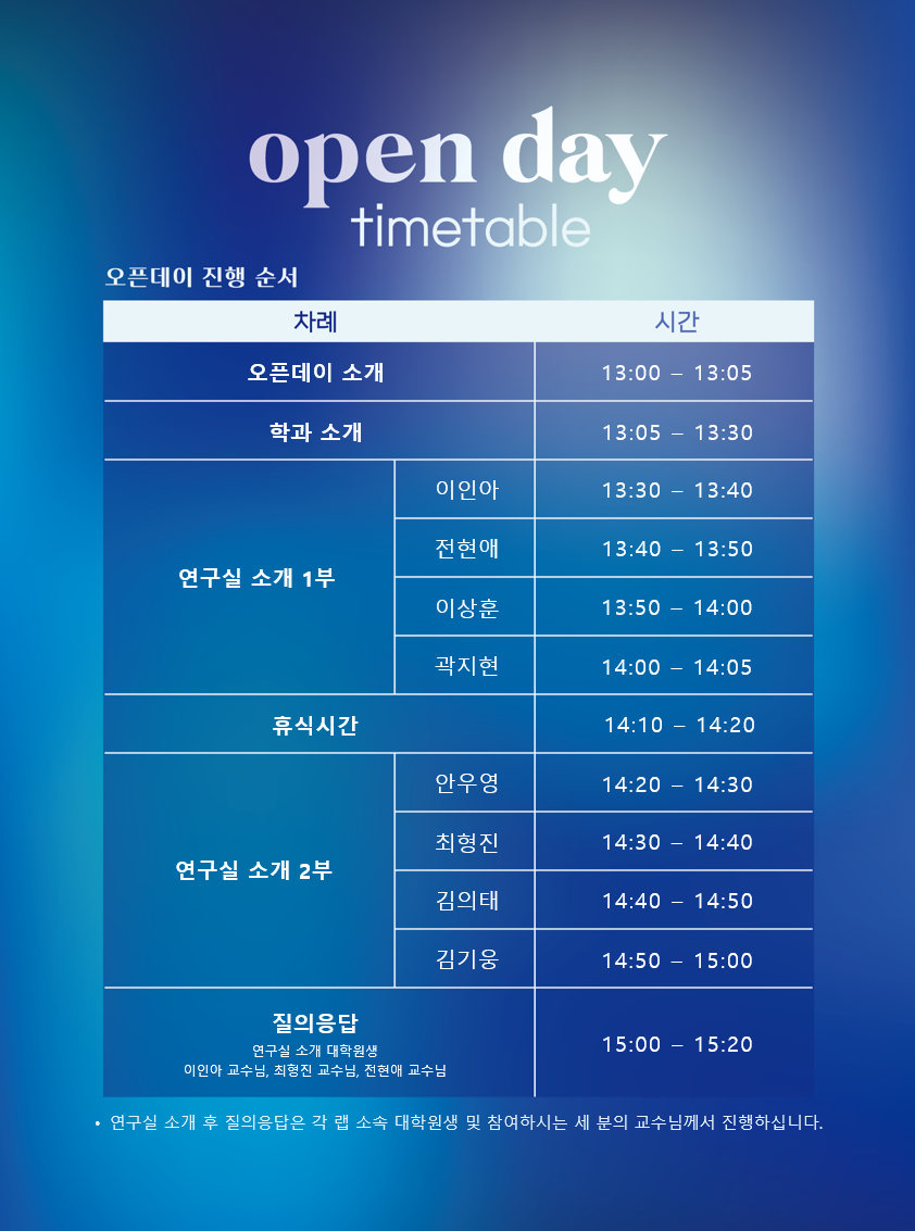 [뇌인지과학과] BCS Open Day "학부생을 위한 뇌인지과학과 오픈데이" 안내 - 공지 사항 - 자연대 알림 - 서울대학교 자연과학대학